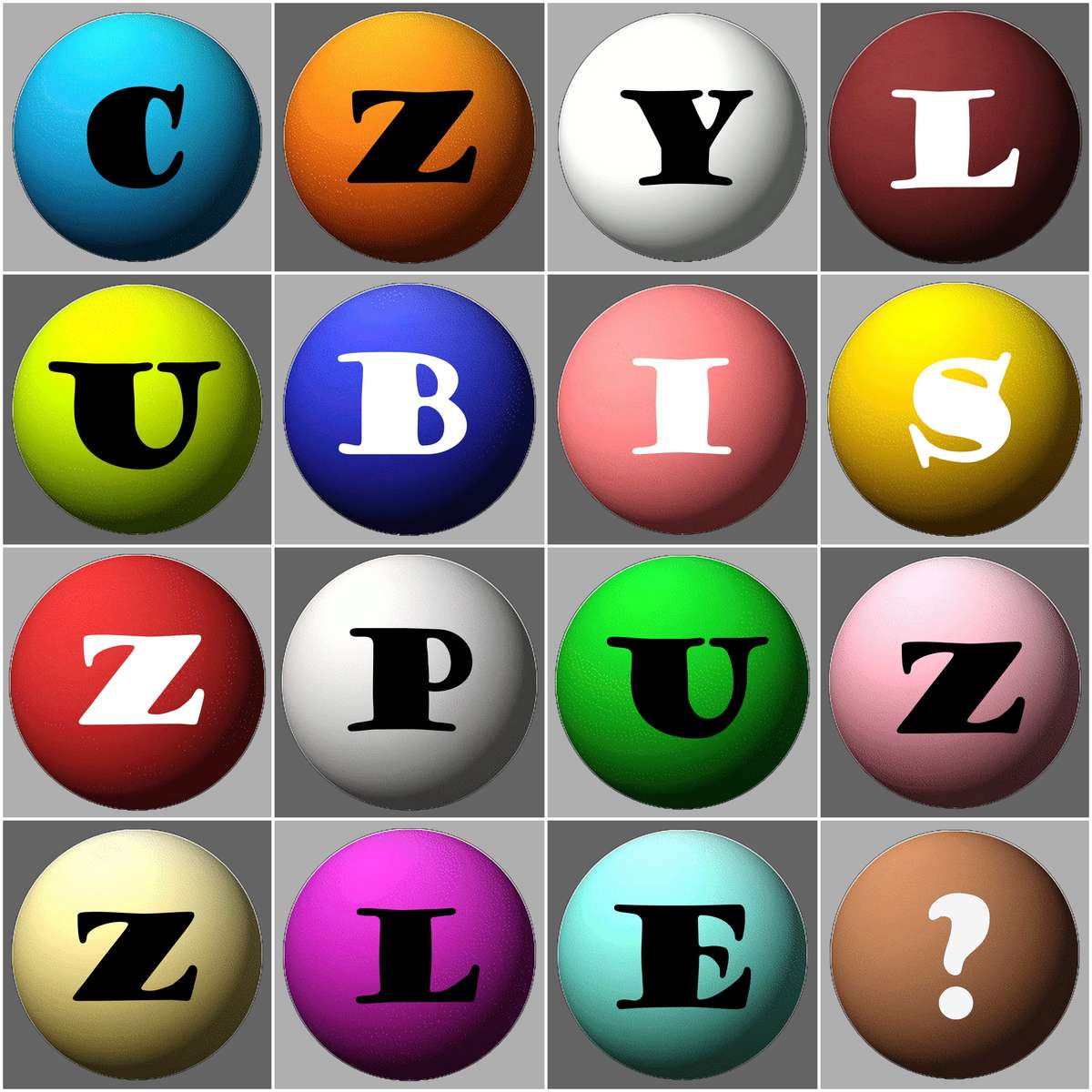 Balls and letters - ePuzzle photo puzzle
